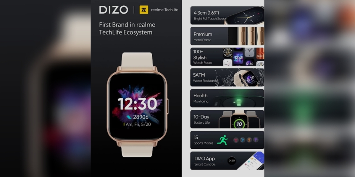 DIZO Watch 2 Gets Listed on Flipkart; Price and Specs Revealed Ahead of ...