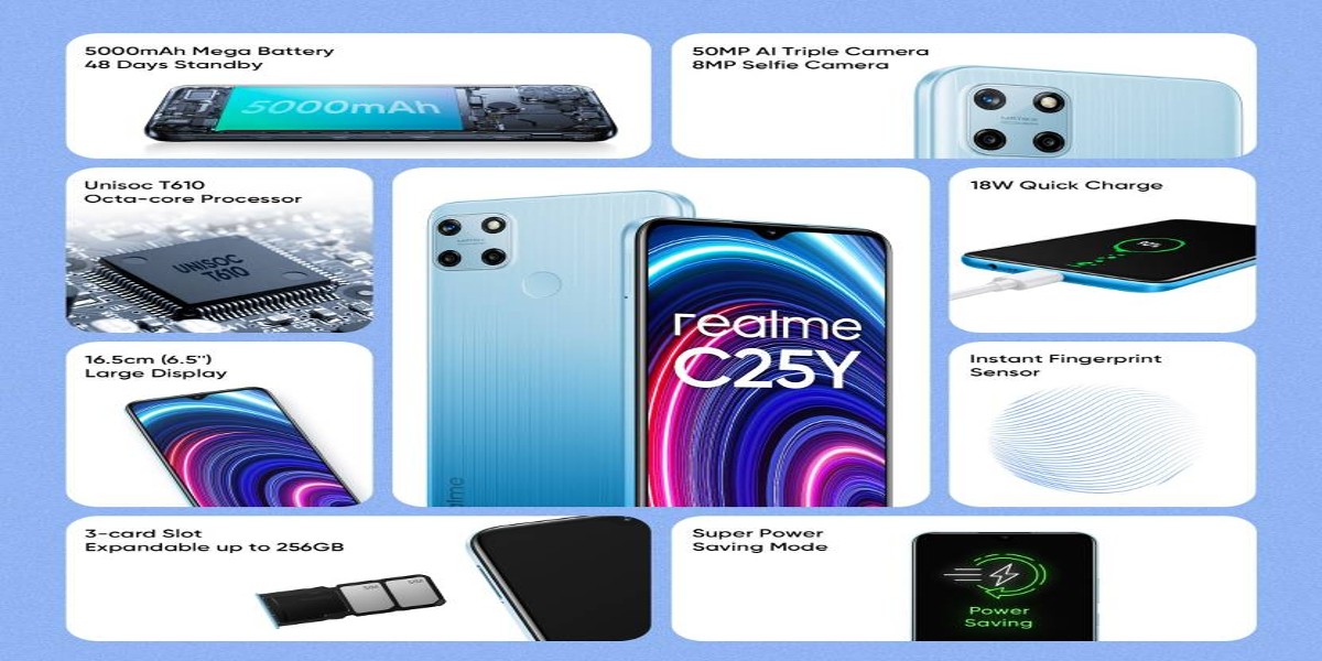 Realme C25Y with 5,000mAh Battery Launched in India: Price, Specs ...