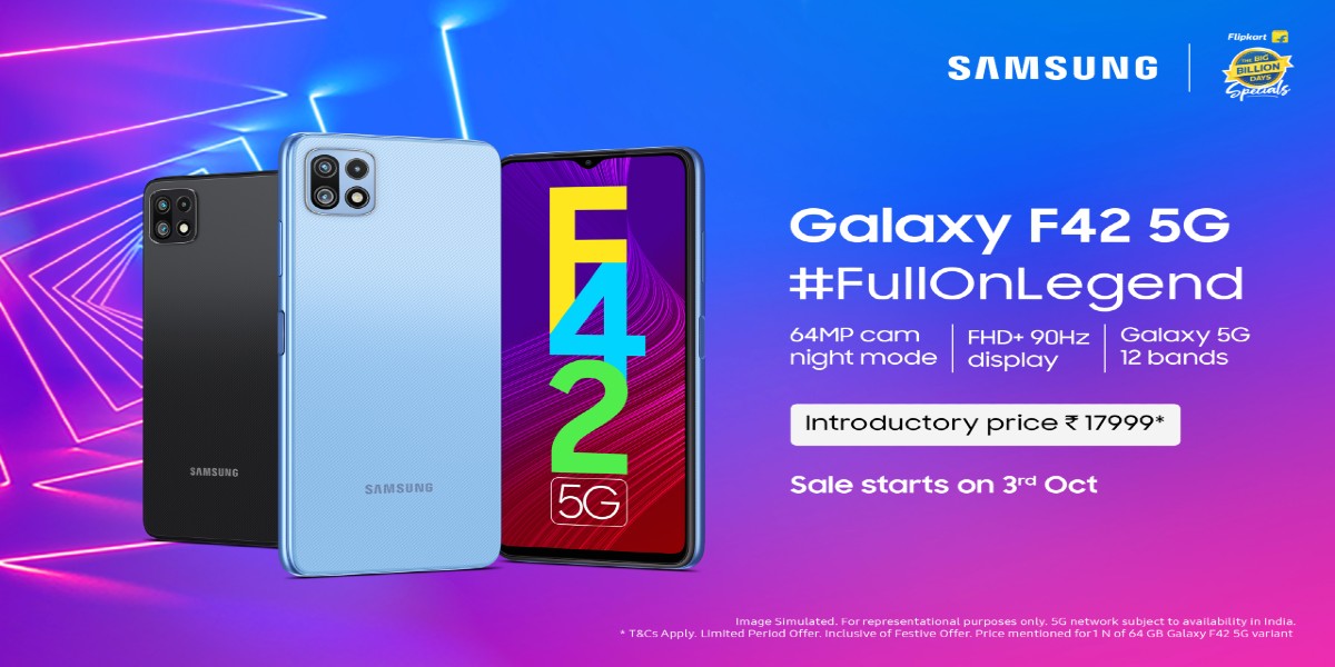 Samsung Galaxy F42 5G Launched in India: Price, Specifications ...