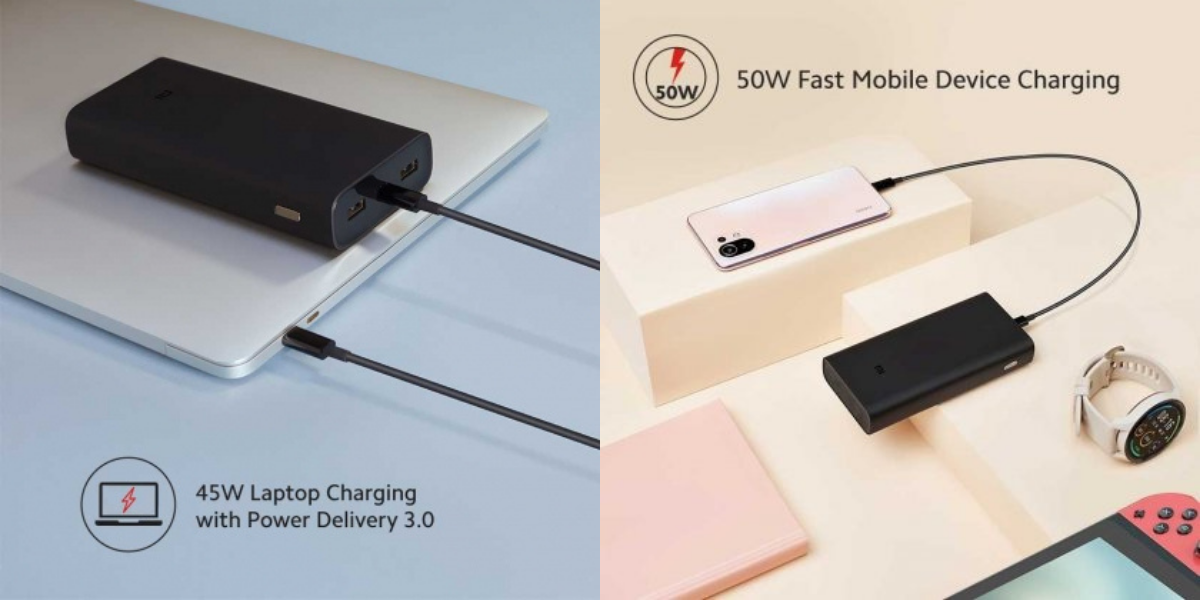 Mi Power Bank Hypersonic Open Sale Goes Live in India Featuring 50W ...