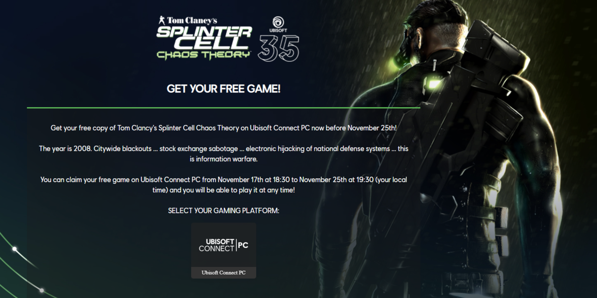 You Can Now Download Splinter Cell Chaos Theory PC For Free: Here's How ...