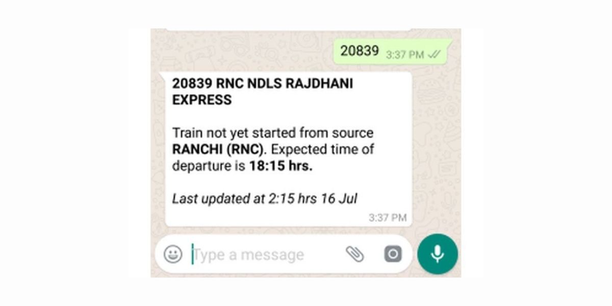 How To Check IRCTC Live Train Status & Timings via WhatsApp | Cashify Blog