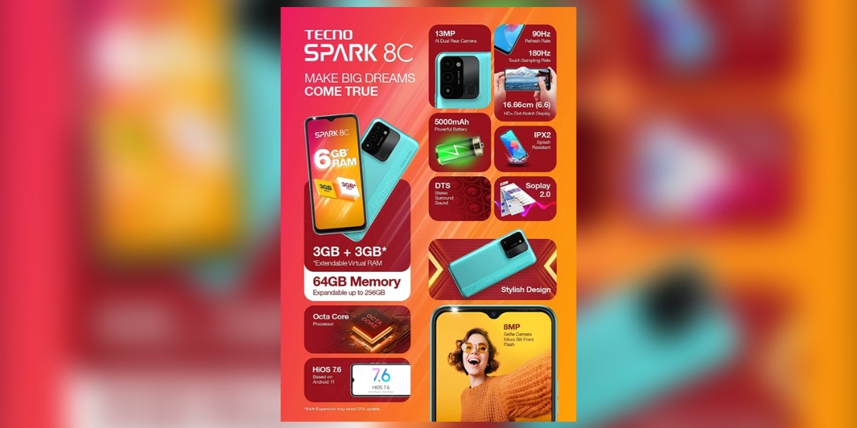 Tecno Spark 8C First Sale in India Today: Price, Specs | Cashify News