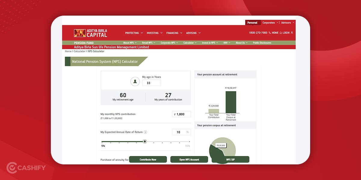 Best NPS Calculator Websites To Calculate Maturity Amount | Cashify Blog