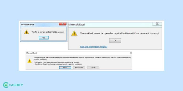 How To Recover Corrupted Excel File? A Comprehensive Guide | Cashify Blog