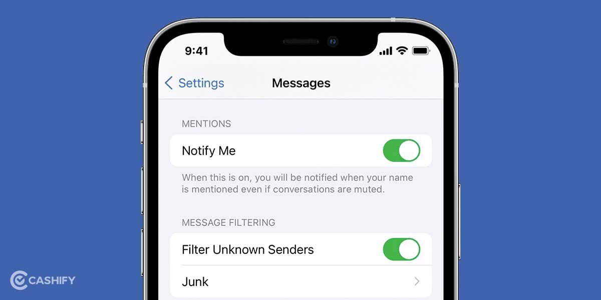 How To Block Text Messages From Unknown Senders On iPhone? | Cashify ...
