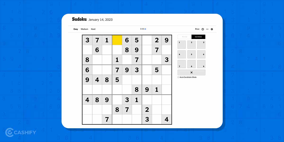 Play Sudoku Online: 5 Best Websites To Play The Game For Free | Cashify ...