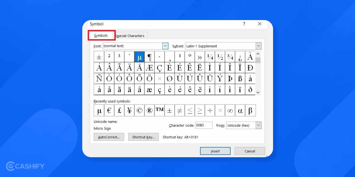  How To Add Symbols In MS Word Cashify Blog