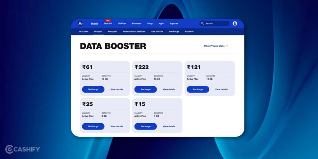 All Jio Prepaid Recharge Plans For November 2023 | Cashify Blog