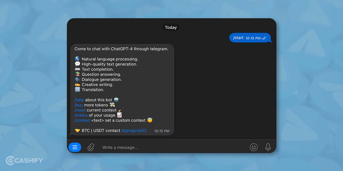 How To Use ChatGPT On Telegram: A Complete Guide | Cashify Blog