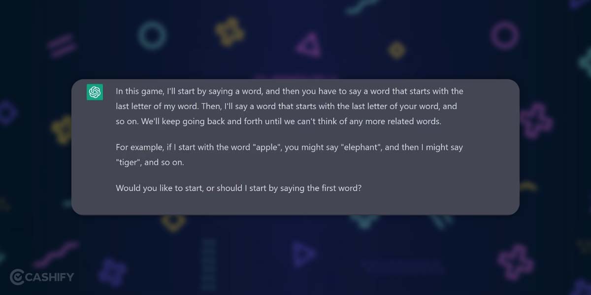 Best ChatGPT Games To Enjoy In 2024 | Cashify Blog
