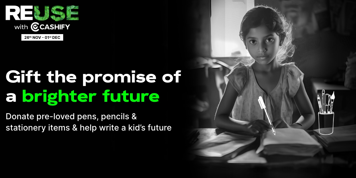 Donate Stationery In Cashify Reuse Campaign: Pen The Progress ...