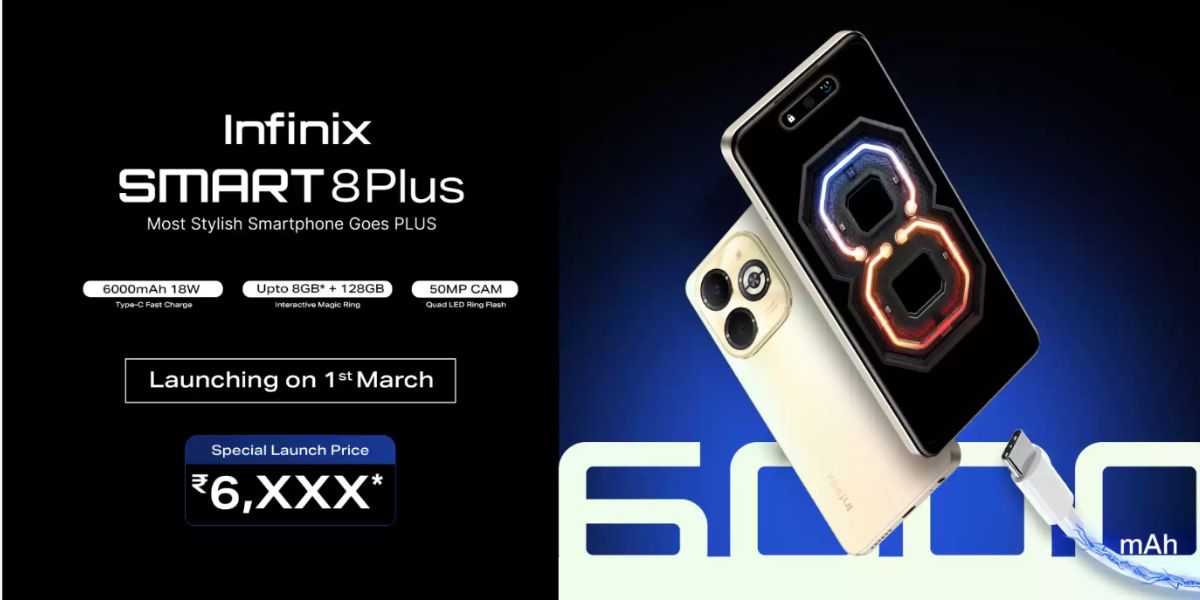 Infinix Smart 8 Plus With 6,000mAh Battery To Launch In India At This ...