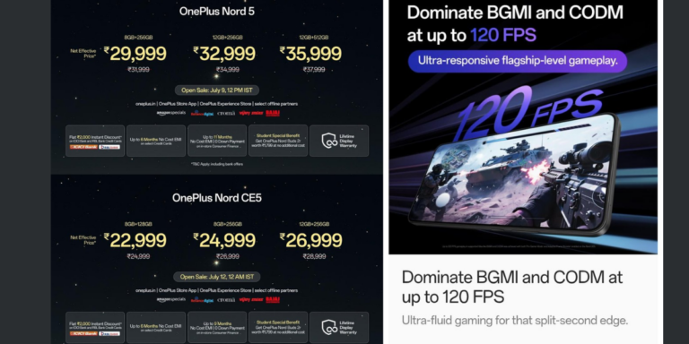 OnePlus Nord 5, Nord CE 5 Are Here: All Prices And Specs Announced ...