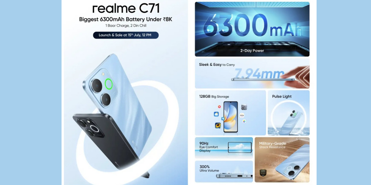 Realme C71 Launched In India With A Giant Battery Under Rs 8,000 ...