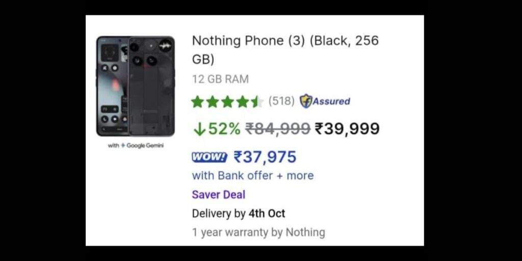 Nothing Phone 3 Price Comes Down To Rs. 39000 For Everyone: Full Story ...